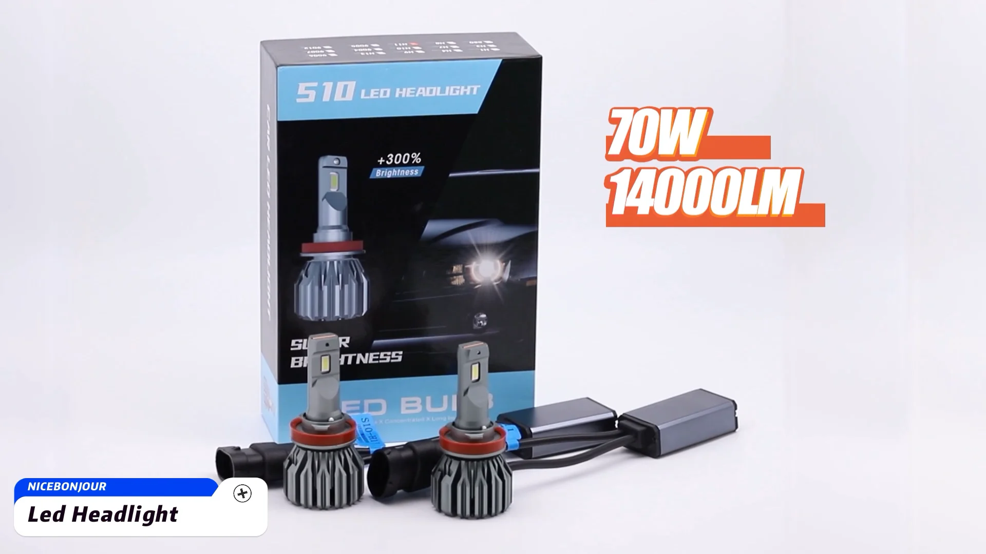 Super Bright Oem Led Car Light H1 H4 H7 H8 H11 9004 9006 H16 Csp3570 Led Headlight Bulb Auto ...