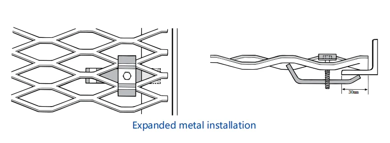 Aluminum Expanded Metal Mesh Galvanized Iron Expanded Mesh For Gutter ...
