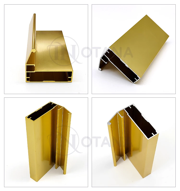 Aluminum Furniture Profiles Factory Extruded Aluminum Anodized Gold ...