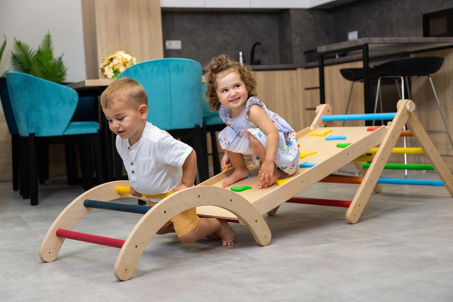 Modifiable Pickler Triangle With Ramp And Arch Montessori Ramp Toddle ...