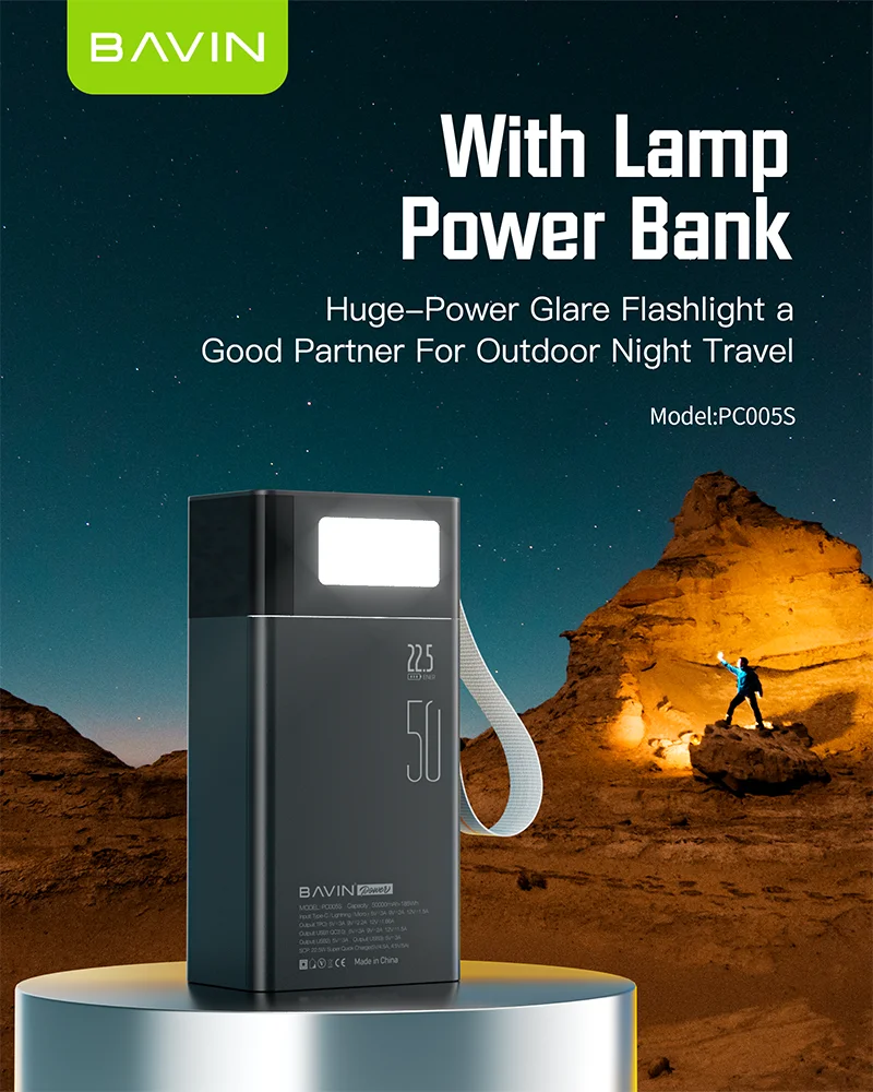 BAVIN 22.5W 50000mah Portable Power Station - Fast Charging