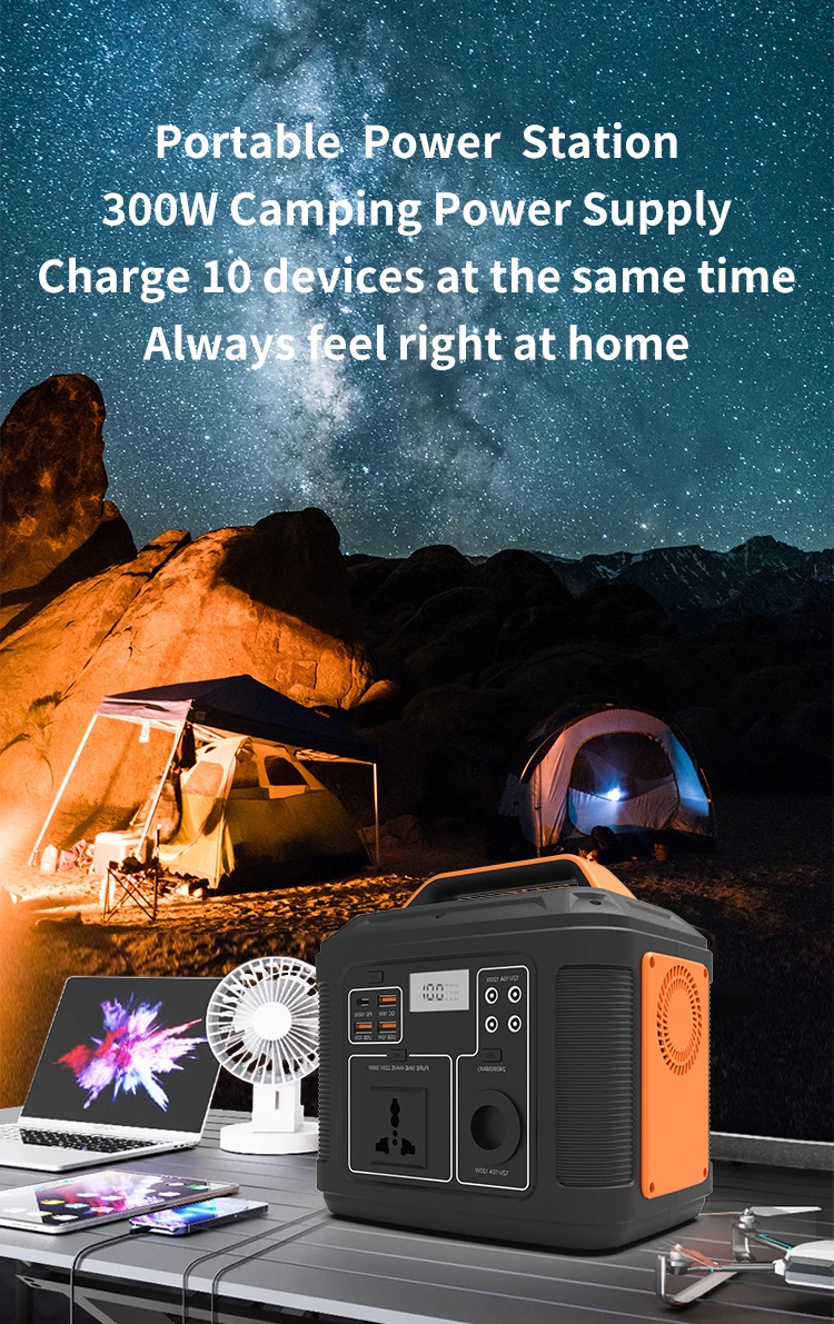 Cloudpowa 300w Portable Power Station With Foldable Solar Panel Camping ...