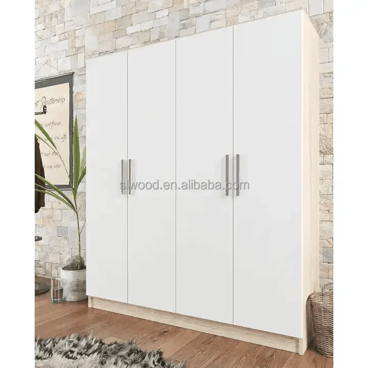 High Gloss Mdf Board Modern 3/4/5/6 Doors 4 Drawers Closet Wardrobe ...