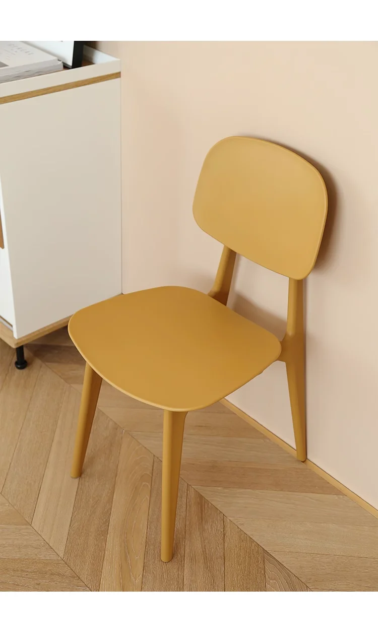 Modern And Simple Nordic Plastic Dining Chair With Instagram Backrest ...