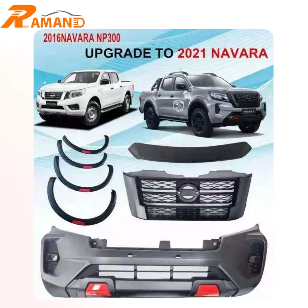 Factory Body Kit For Navara Np300 2016 Upgrade To Navara 2021 Front ...