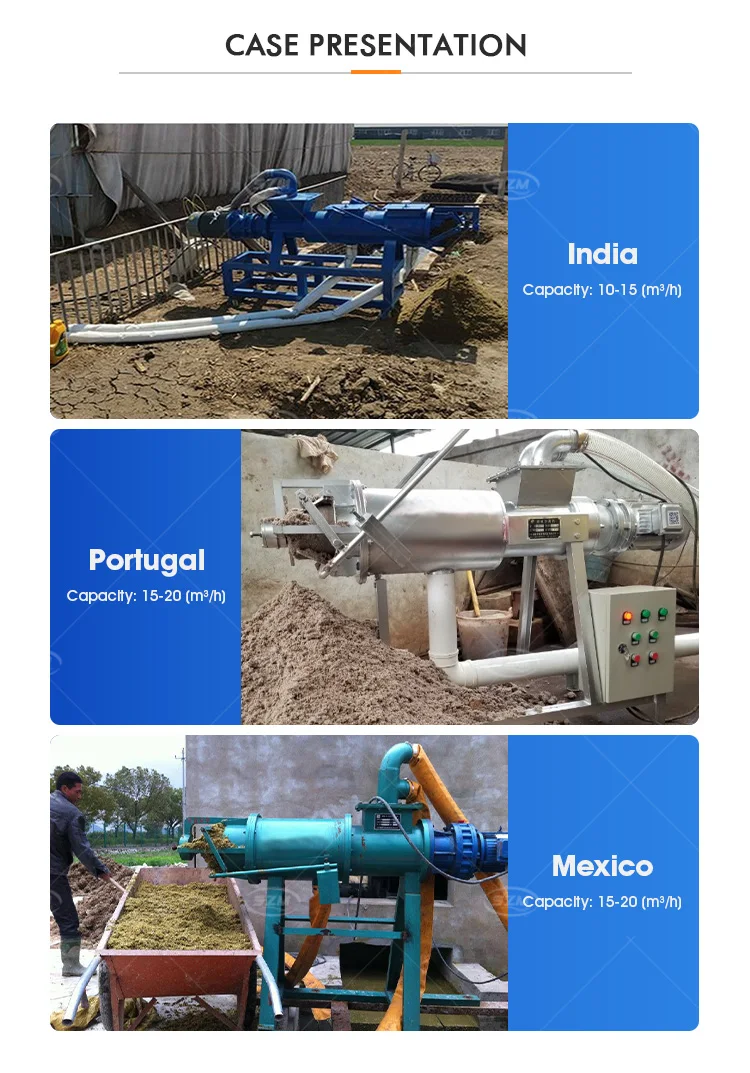 Cow Slurry Dewater Rotary Animal Manure Solid Liquid Separator Inclined ...