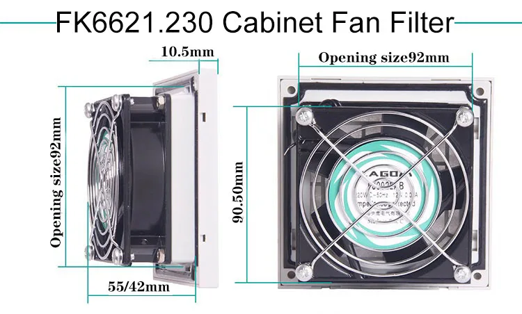 FK6621.230 Electrical Control Cabinet Fan Electrical Cabinet Cooling ...