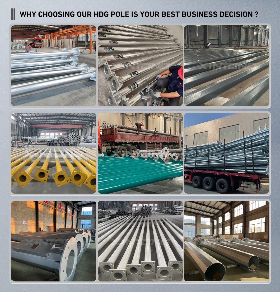 XINTONG 8M Galvanized Double Single Arm Octagonal Customized Street ...
