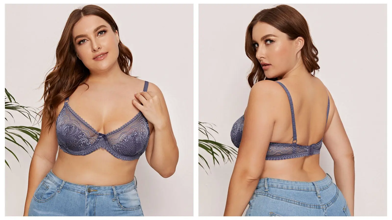 Rts 38e-48e Women's Custom Logo Lace Designer Famous Brand Bra Set Garter Bras Fat Women ...