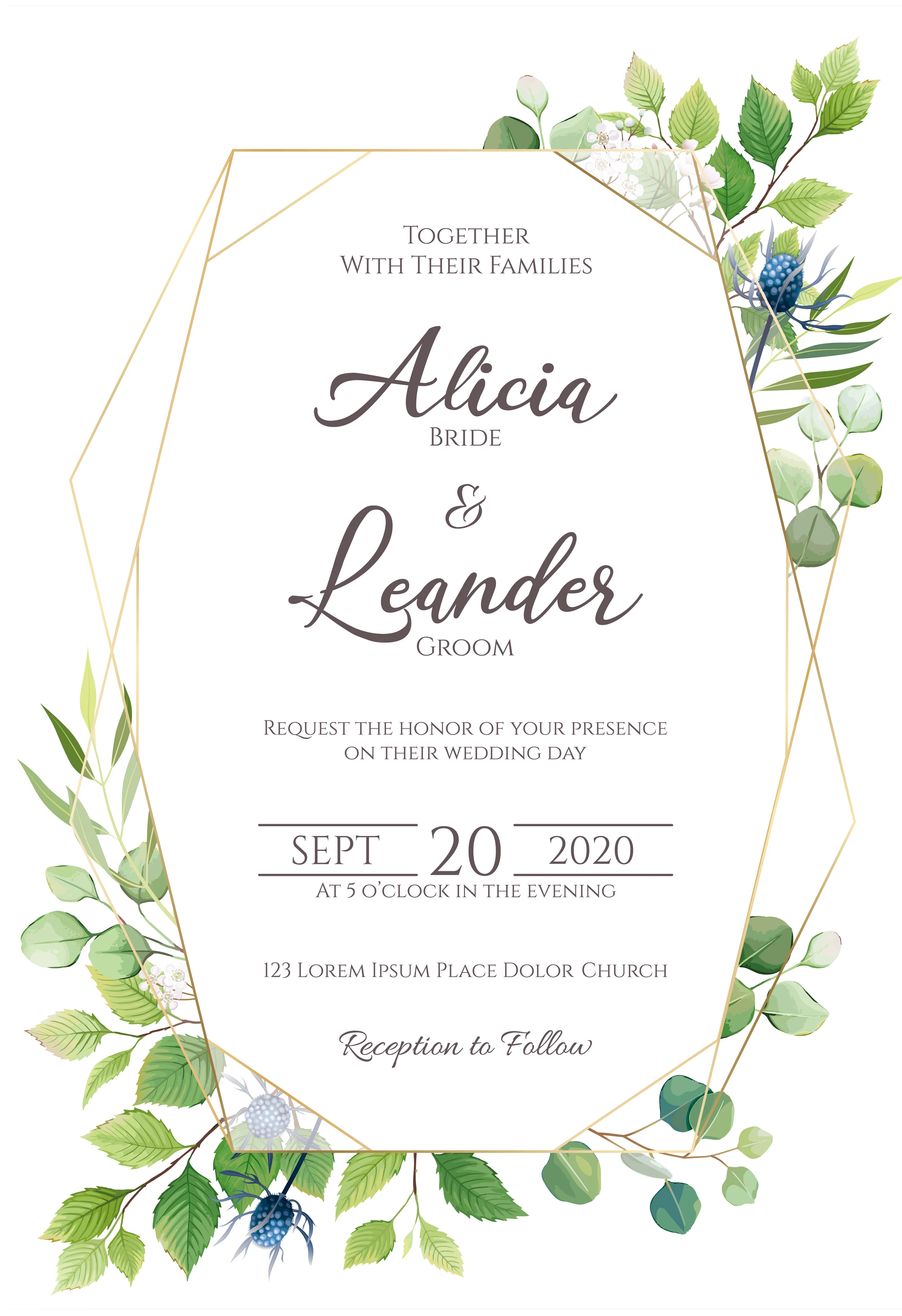 Custom Luxury Printed Invitation Cards with Envelope