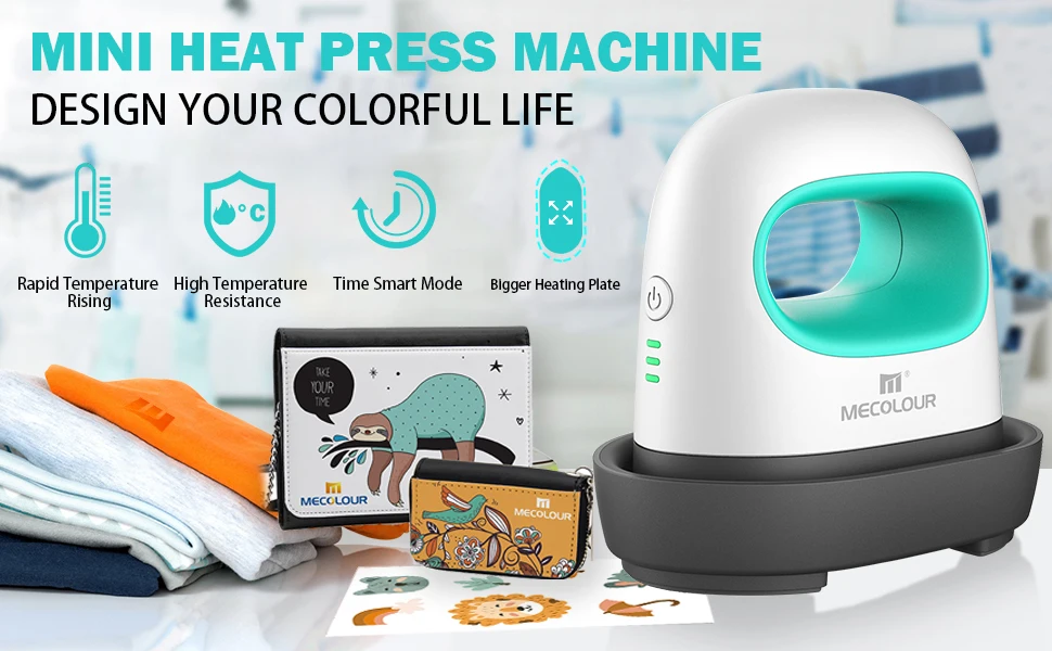 3 Heat Settings Easypress Mini Heat Press Machine For Pressing Small ...