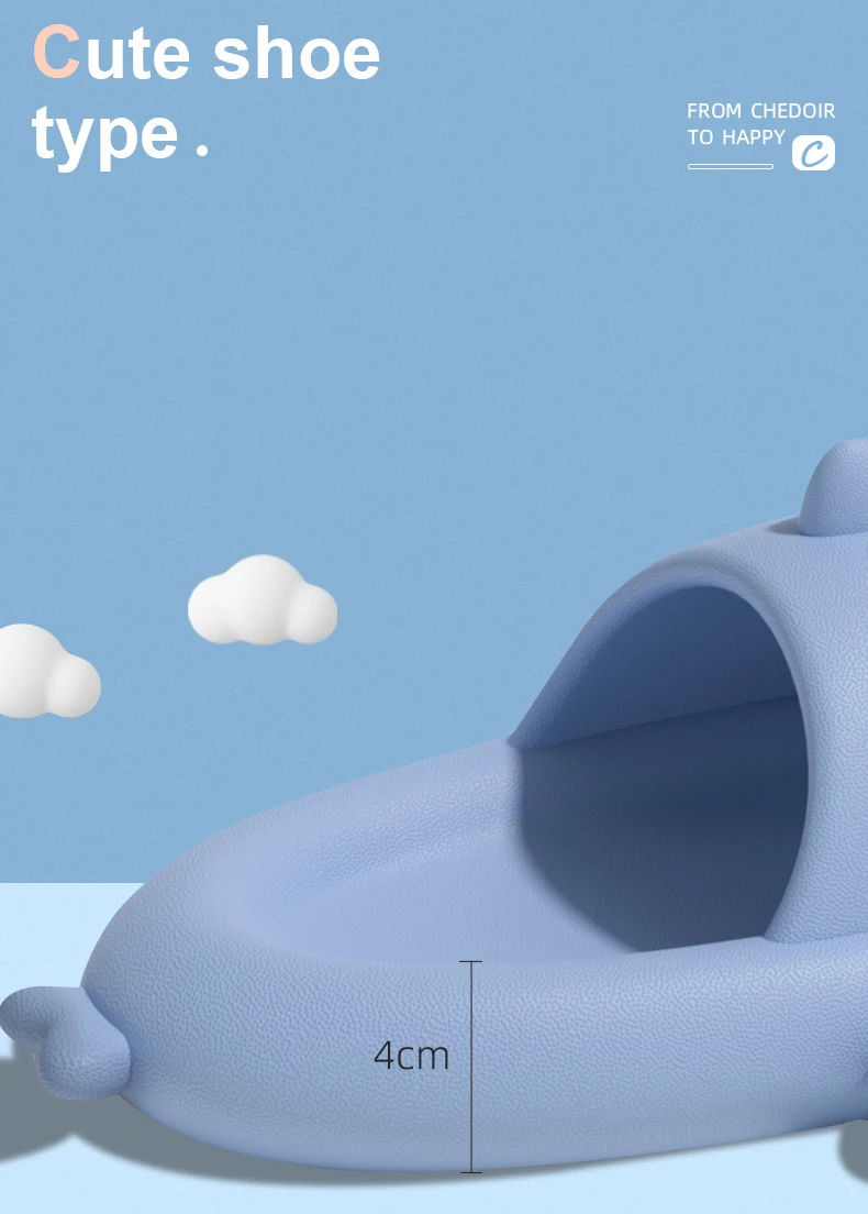 Kids Shark Cloud Slides Cute Cartoon Fish Flip Flops Toddler Boys Girls ...