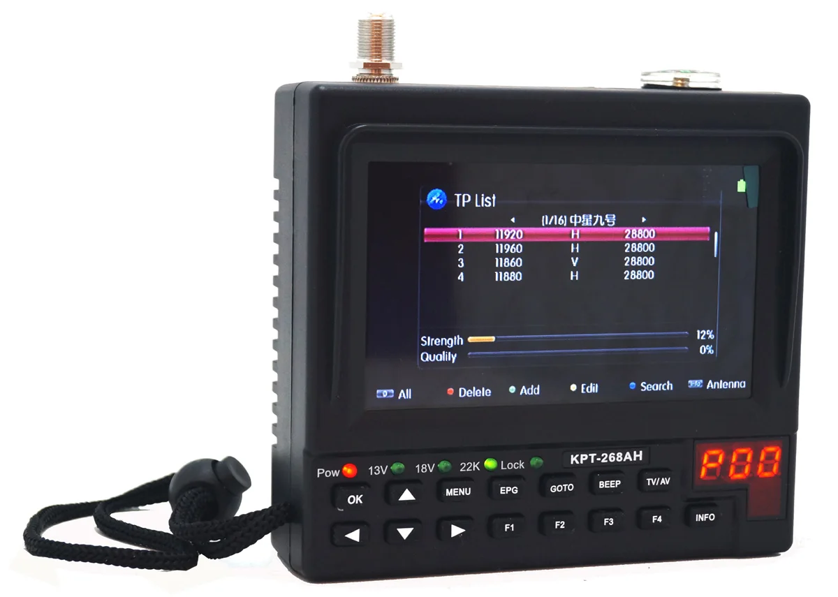 KPT-268AH Digital Satellite Finder - HD Multi-Function Monitor