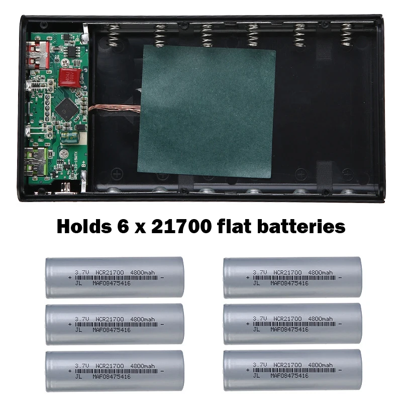 Alibaba.com: 6 Pack 21700 Battery Power Bank case with 22.5W fast ...
