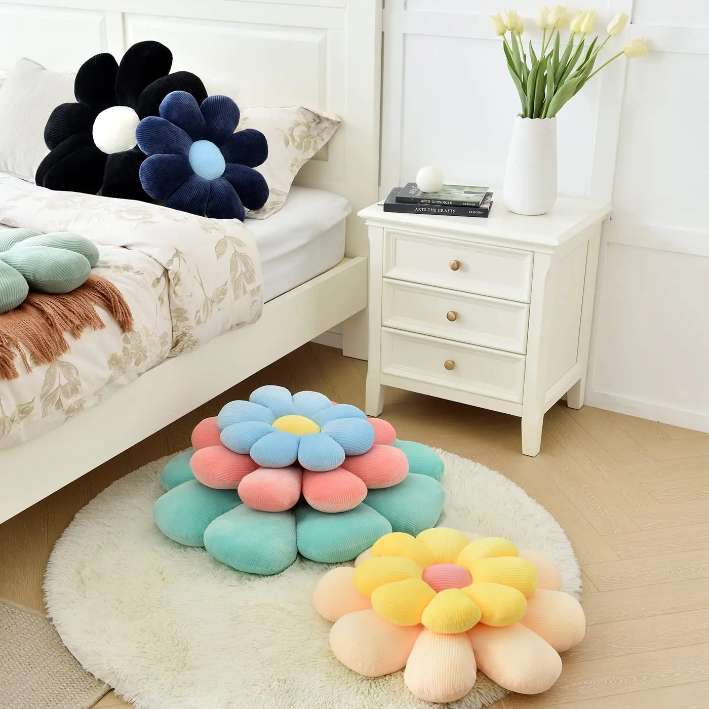 Yiwu Allo Cpc Stuffed Daisy Body Lumbar Throw Pillows Home Decor Plush ...