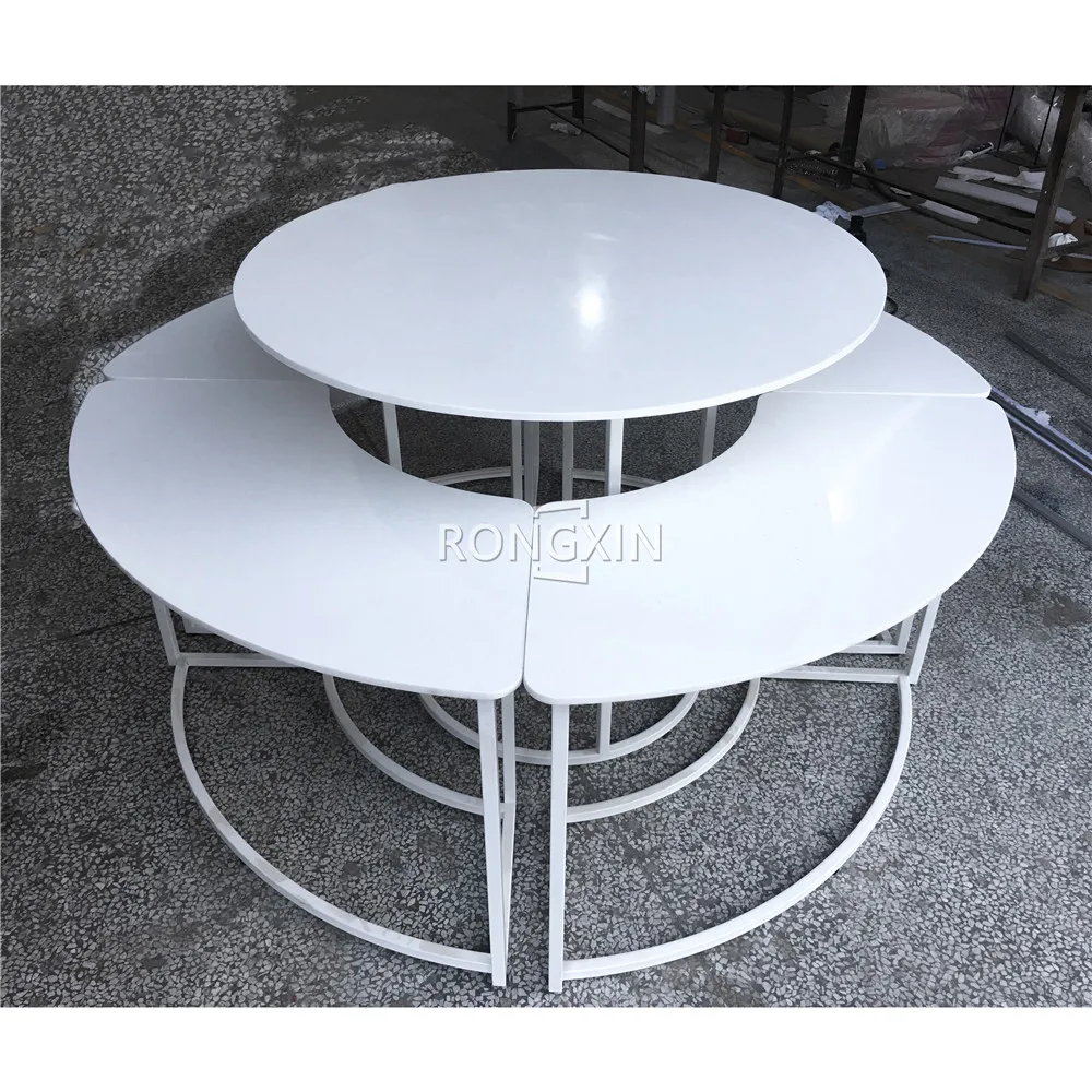 Commercial Wood Table Top Custom Metal Freestanding Display Fashion ...