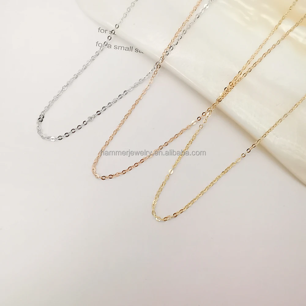Wholesale Light Weight Chain Women Necklace - 9K, 14K, 18K Gold