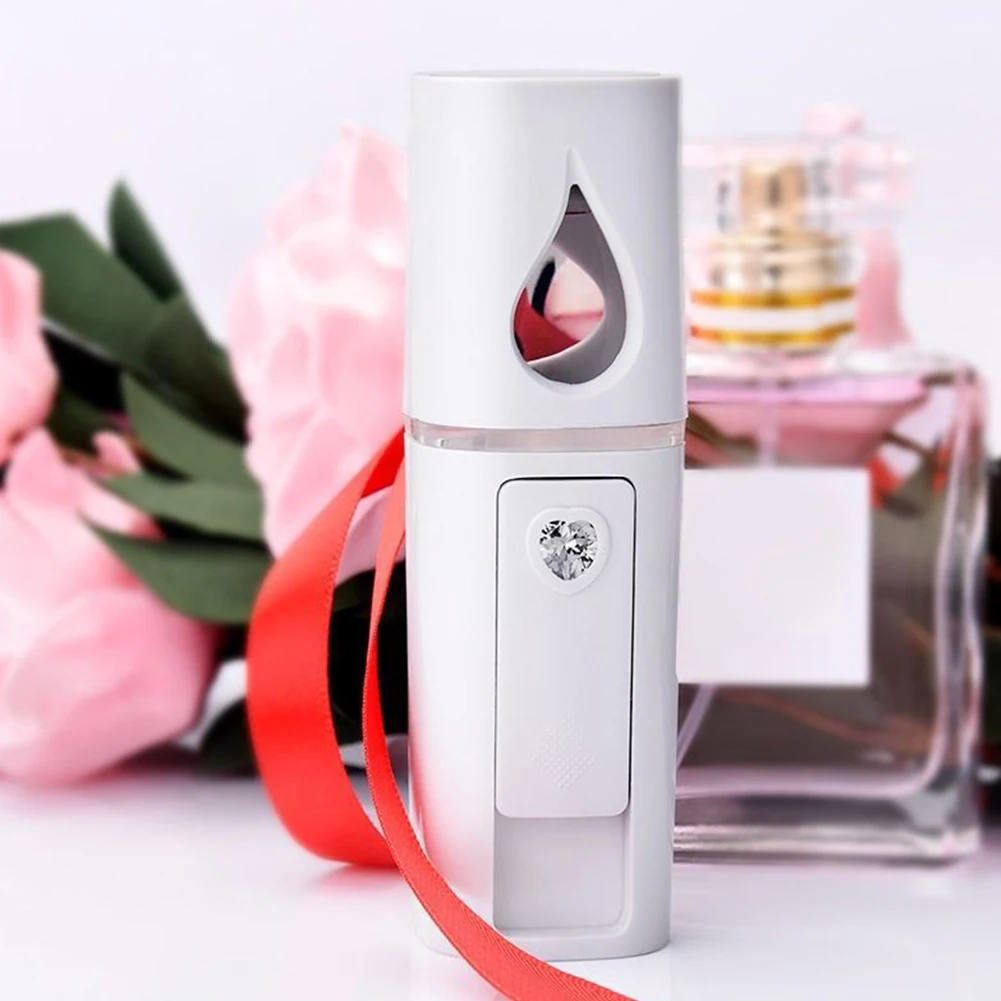 Portable White Pink Mini Nano Face Mist Sprayer Beauty Nano Spray ...