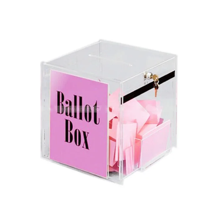 Wall Mount Clear Acrylic Ballot Box - Eco-Friendly & Versatile