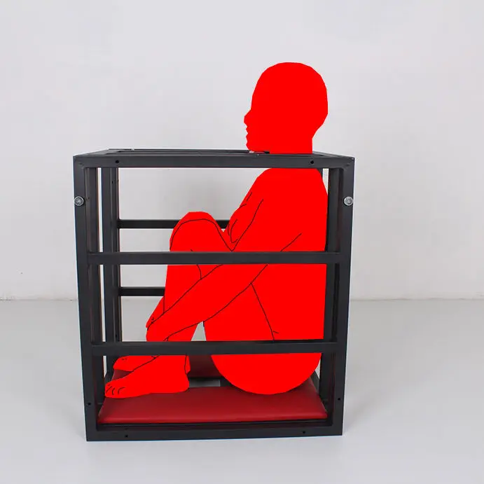 BDSM Dog Cage Training - SM Female Training Restraint Frame
