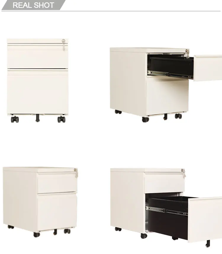 2 Drawer With Locking Wheels Home Office School Metal Movable Cabinet ...