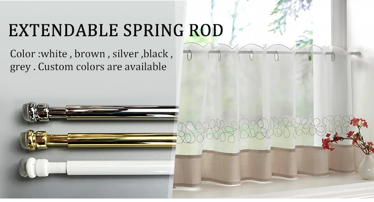 Chinese Manufacturers Adjustable Curtain Rod,Spring Loaded Tension Cafe ...