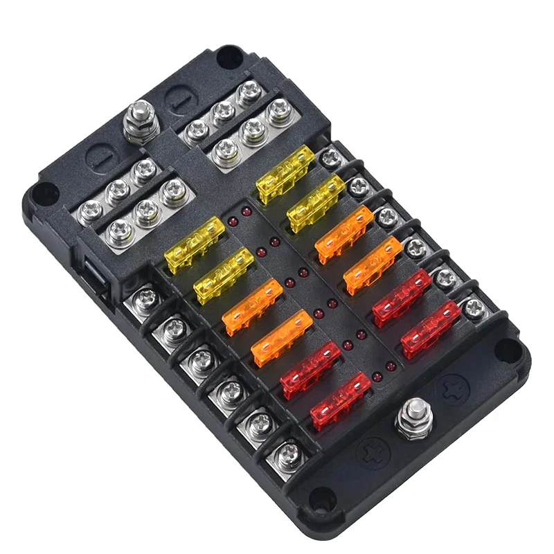 12 Way Car Golf Cart Boat Marine Waterproof Fuse Box