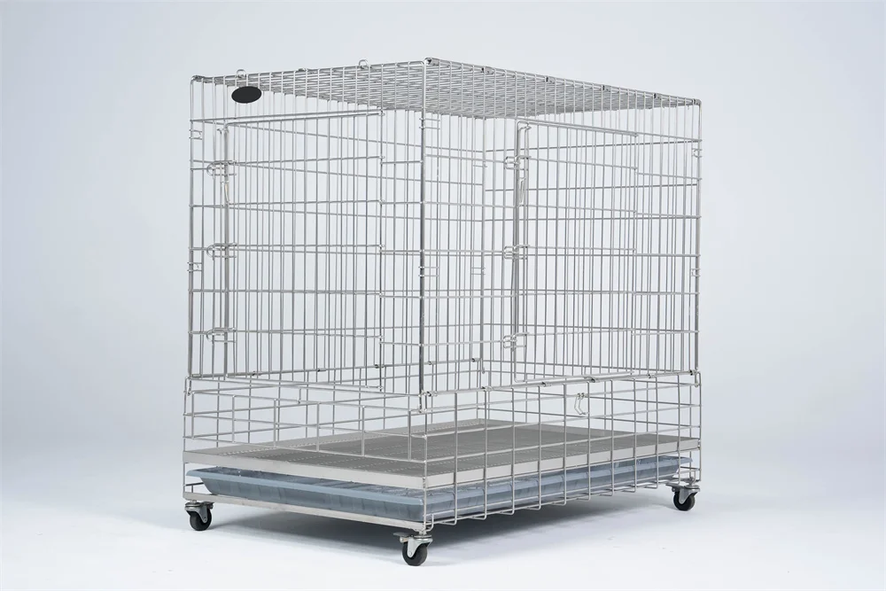Pull-out Bottom Mesh Lockable Pet Cage Pro304 Stainless Steel Pet Cage ...