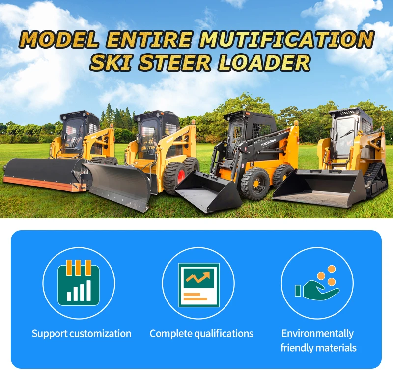 Agricultural Mini Skid Steer Loader Compact Diesel Wheel Loader ...