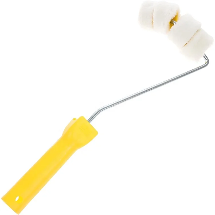 4 Wheels Pipe Brush Sponge Paint Roller Edger Painting Tools Kit With ...