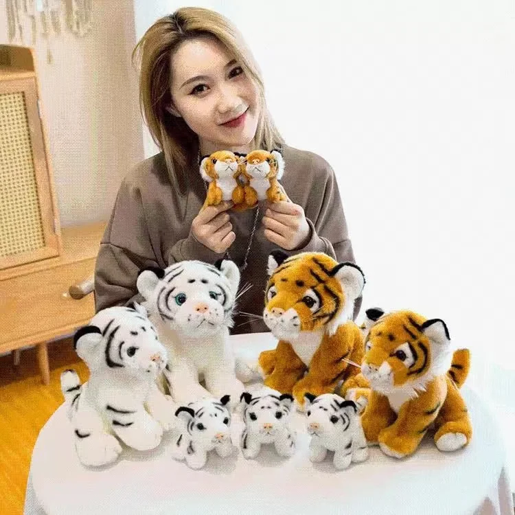 15cm Simulation Baby Tiger Plush Toy Stuffed Soft Wild Animal Forest ...