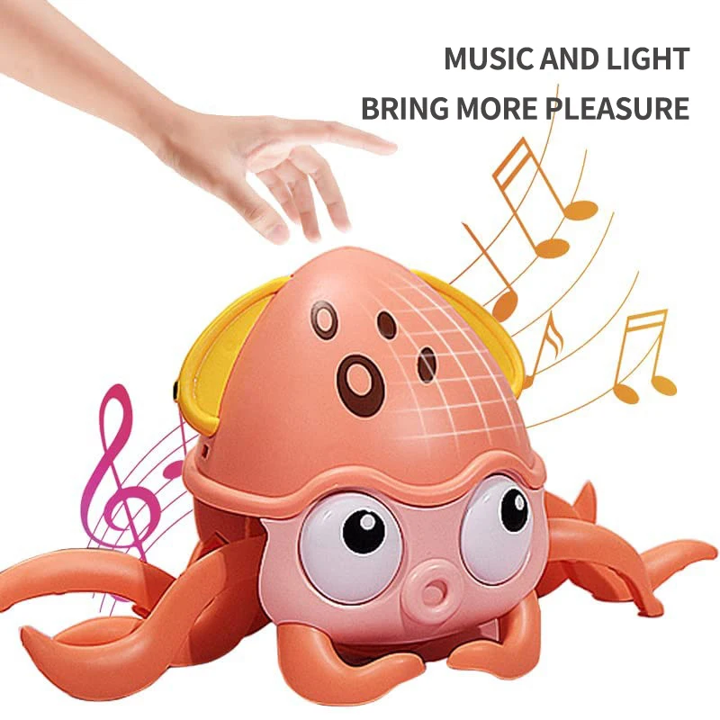 Chargeable Electric Octopus Toy for Infants | Crawling Walking ...