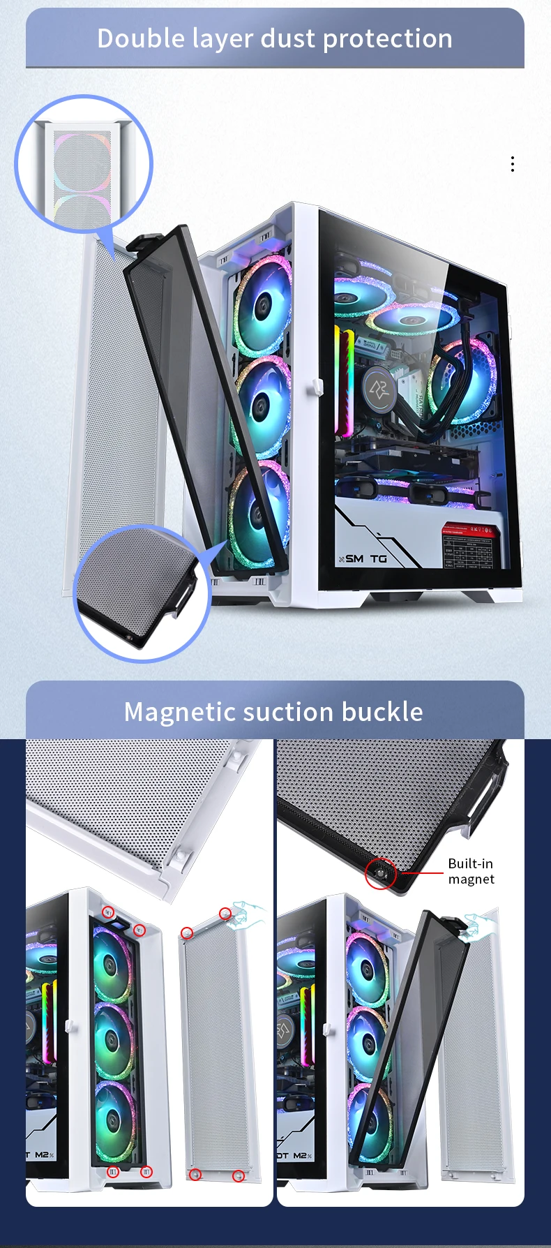 SNOWMAN M-ATX Gaming Case - Mid Tower with Side Panel