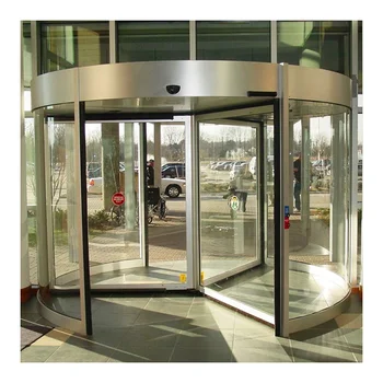 Luxury Induction Rotation 3 Wing Automatic Glass Revolving Door For ...