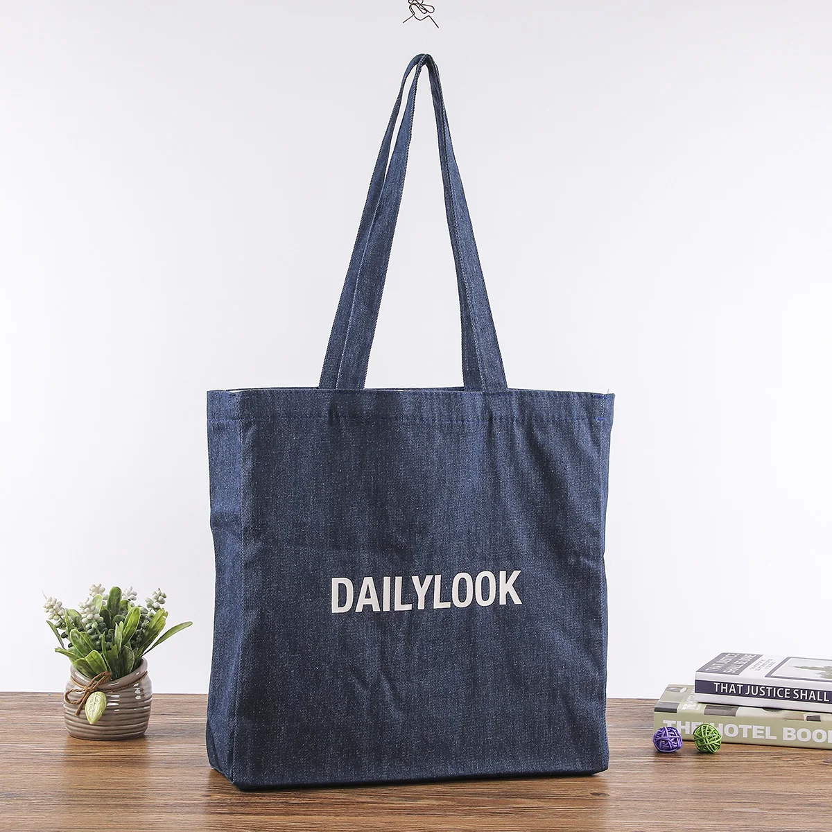 Wholesale Custom Plain Blank Recycled Denim Fabric Tote Bags - Buy ...