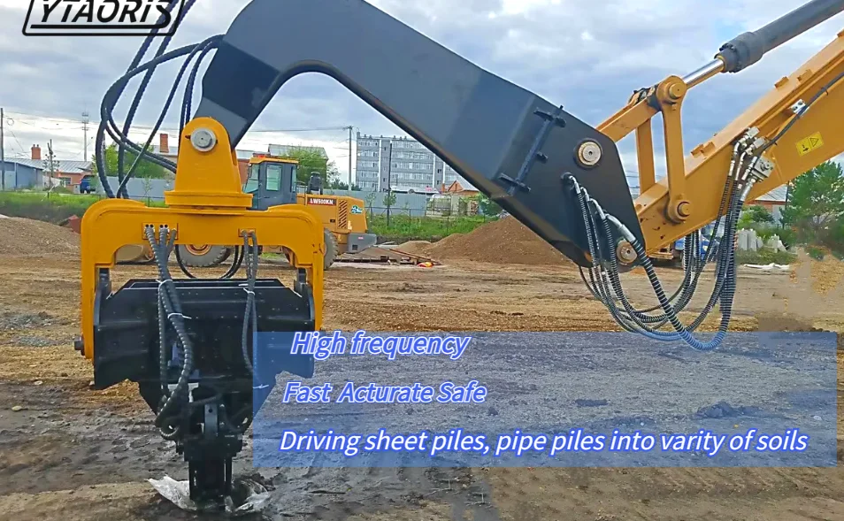 Side Grip Vibro Hammer for Sheet Pile Driving Hydraulic Vibratory ...