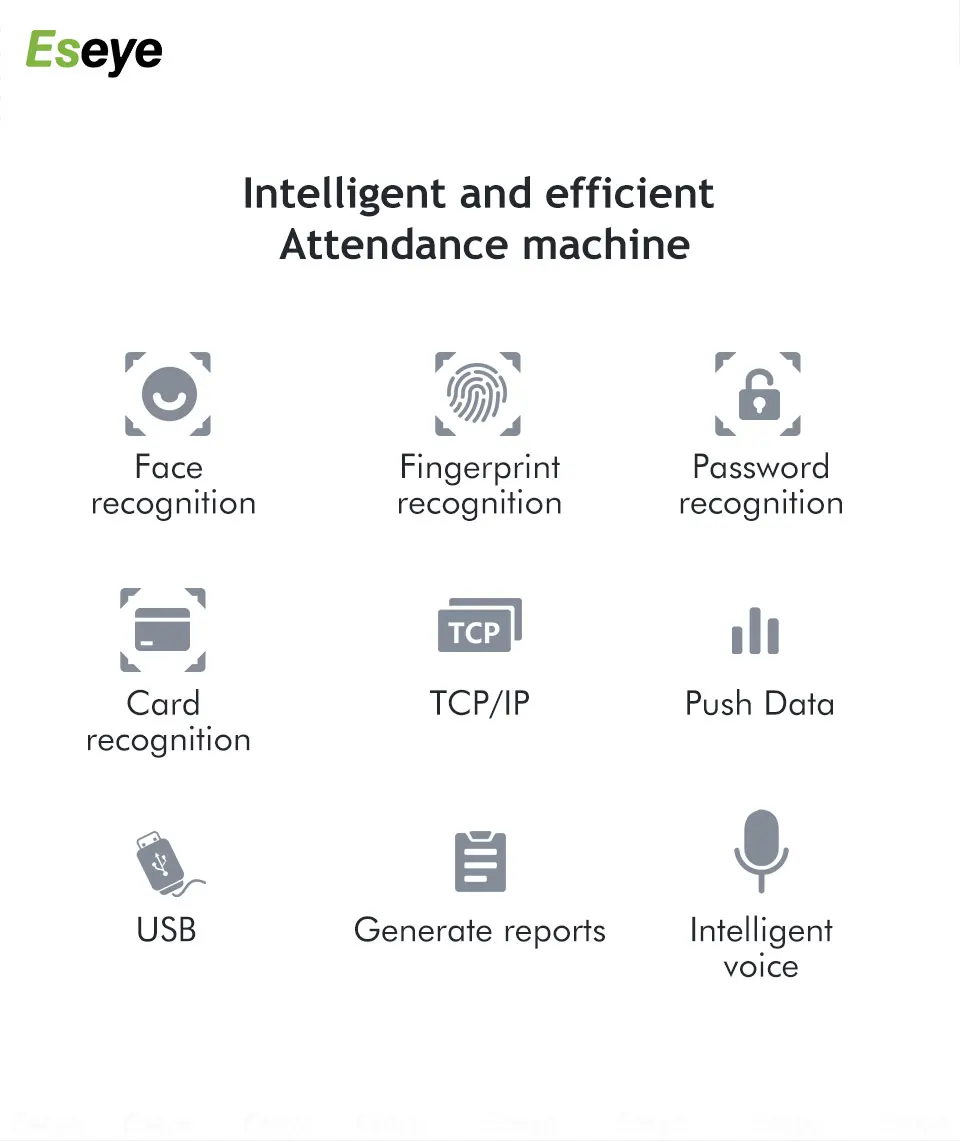 Eseye ID Card Fingerprint Biometric Access Control Device Time ...