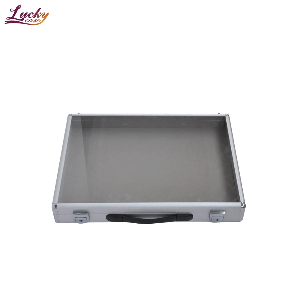 Aluminum Acrylic Glass Top Display Locking Travel Counter Top Case W ...