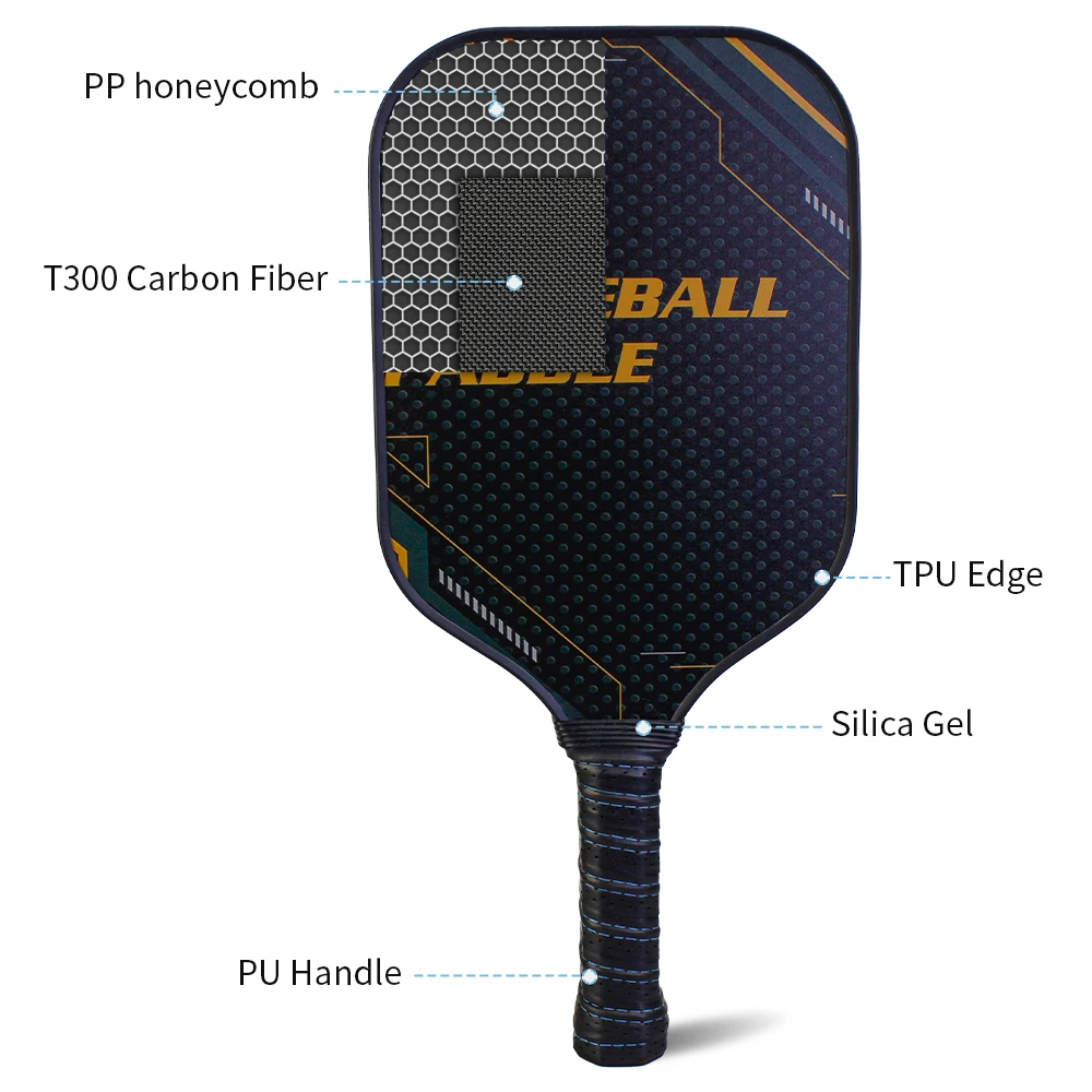 Carbon Fiber Pickleball Racquet Set T300 Professional Sports Outdoor ...