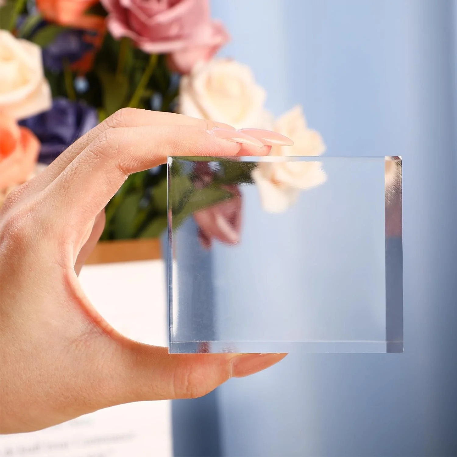 Acrylic square Display Block Transparent Custom Acrylic Block Polished Acrylic Jewelry Display ...
