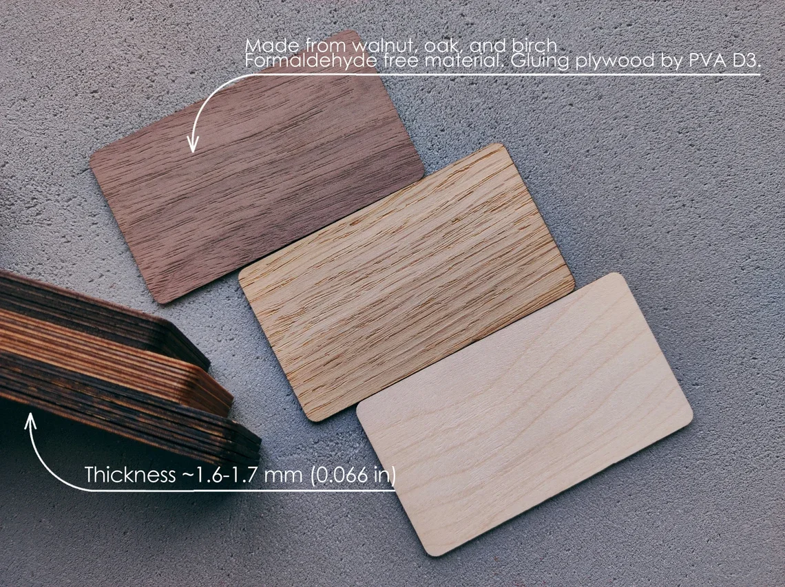 Laser Engraved Qr Code Custom Nfc Embedded Business Card Nfc Business ...