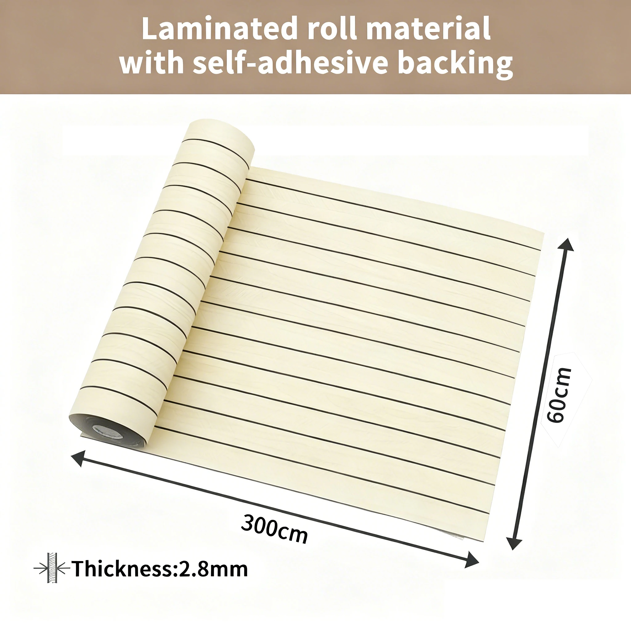 Wood Slat Wall Decals Decals Geometric Wallpaper Panels Waterproof Peel ...