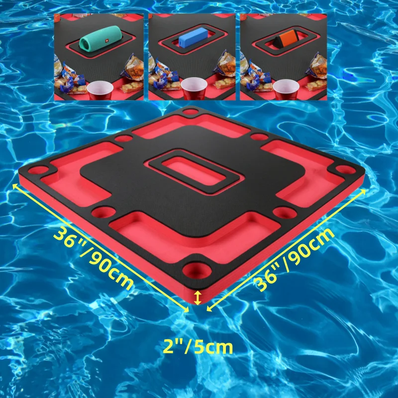 Waterproof Lightweight XPE EVA Floating Table with 8 Drink Holders and ...