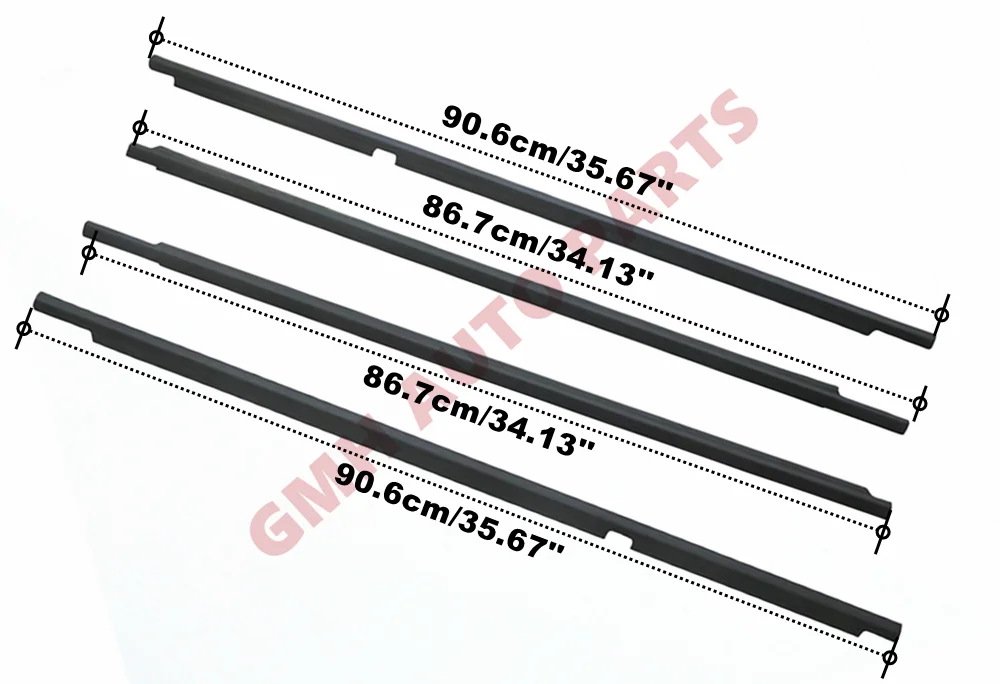 Toyota Land Cruiser 100 Window Weatherstrip - Black Chrome