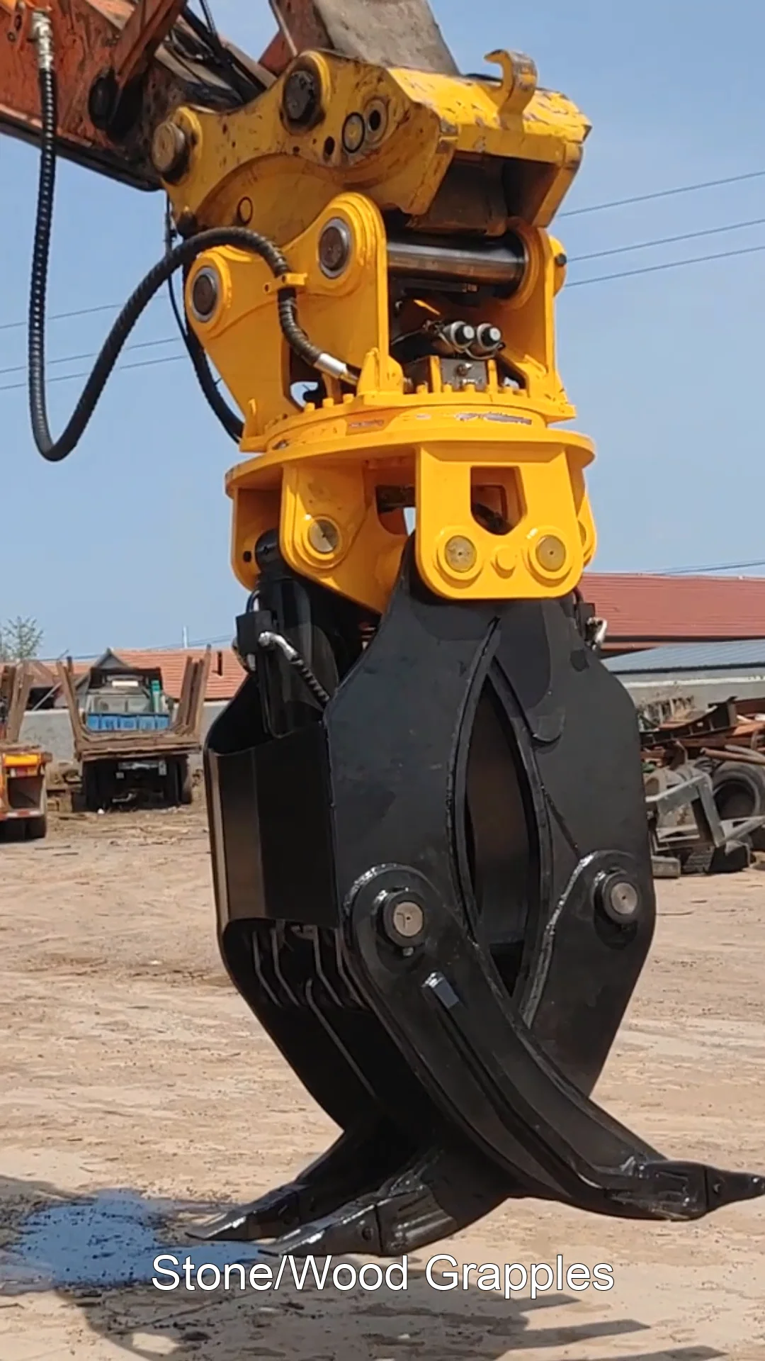 Excavator Hydraulic Rotating Grapple Wooden Grapple Log Grab Stone ...