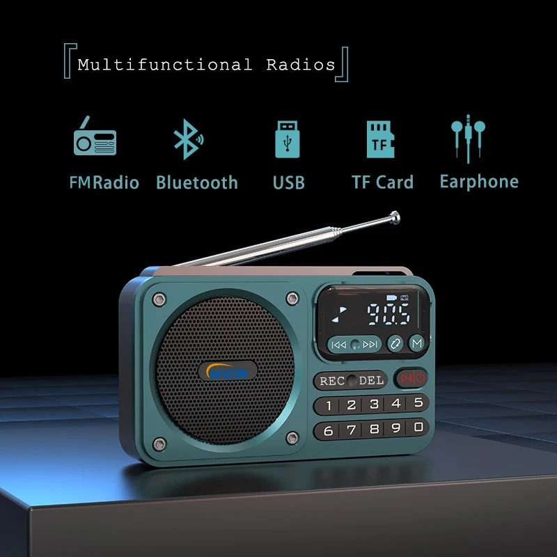 3W Small Portable Rechargeable Woofer Stereo Earphone Digital Pocket ...