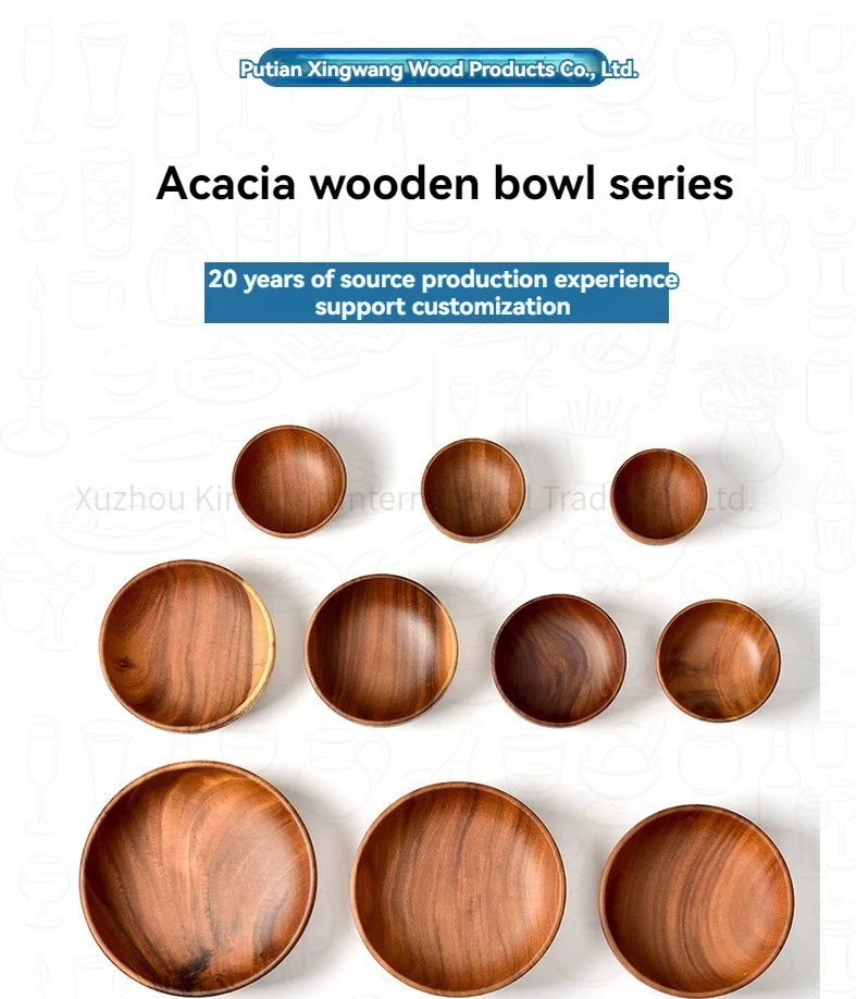 Innovative Products 2024 Acacia Wood Salad Bowl Wooden Creative Rice ...