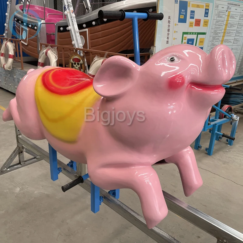 Outdoor Farm Land Amusement Human Power Pig Race Swins Galopp Ride ...