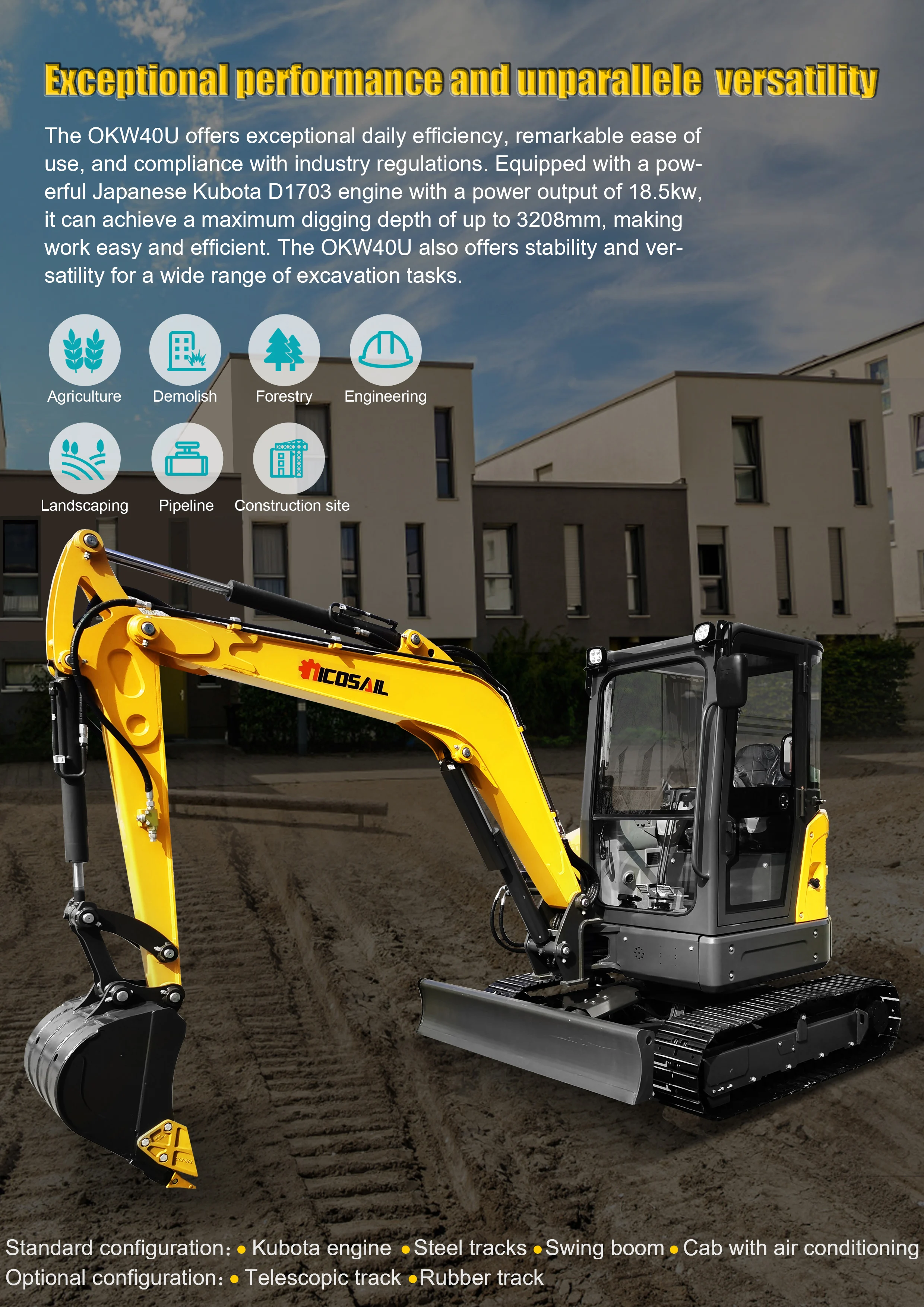 China Mini Digger 3.5 Tonne Excavator for Sale | Reliable Performance ...