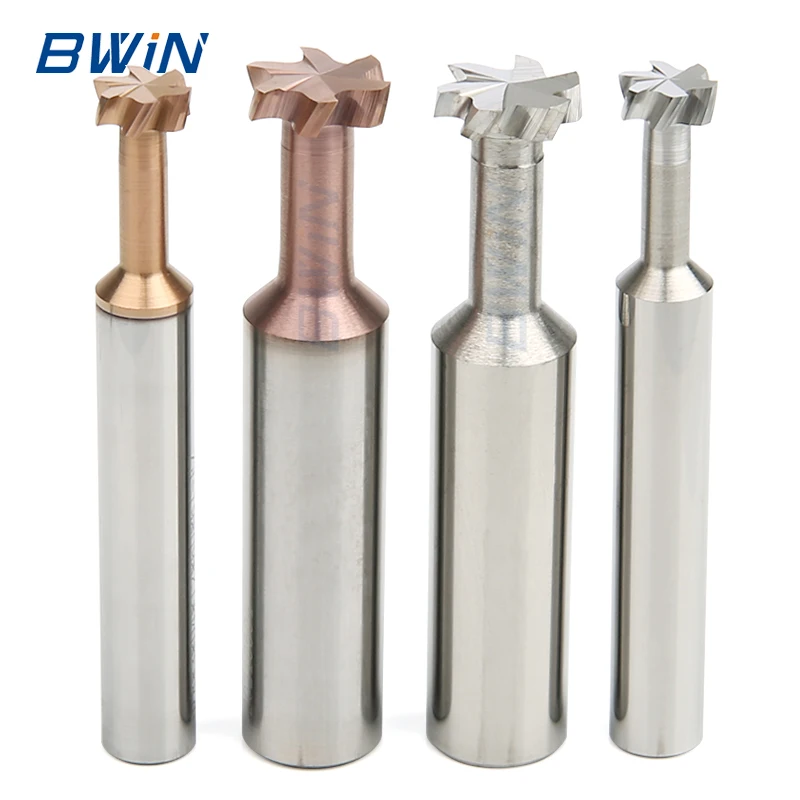 BWIN HRC55 CNC Metal T Slot Router Bit Cutting Tool Solid Carbide T ...